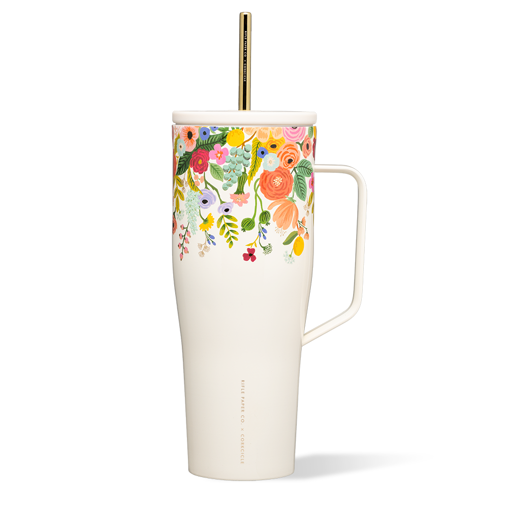 Rifle Paper Co. Cold Cup XL - 30 oz. Insulated Tumbler with Handle ...