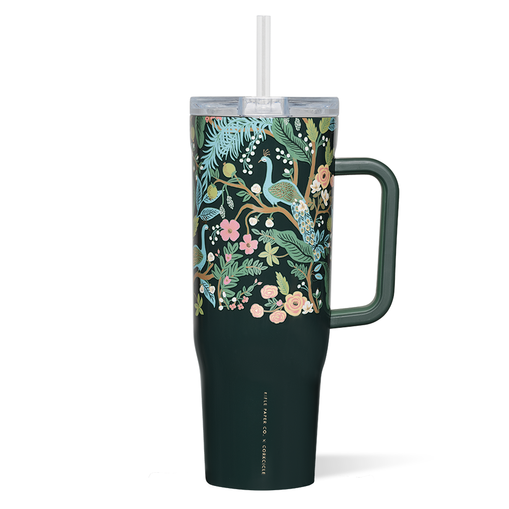 Rifle Paper Co. Cruiser - 40 oz. Insulated Tumbler with Handle | CORKCICLE.