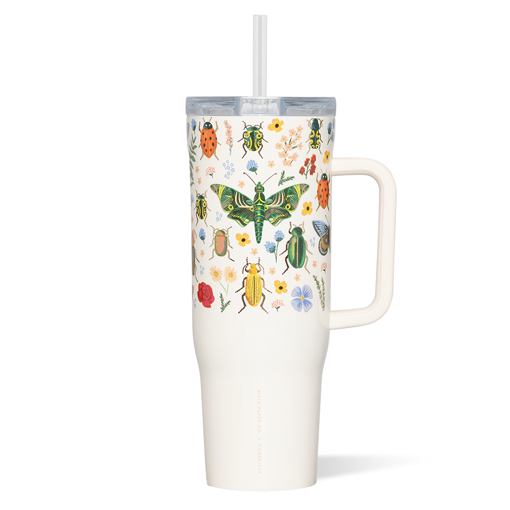Rifle Paper Co. Cruiser - 40 oz. Insulated Tumbler with Handle | CORKCICLE.